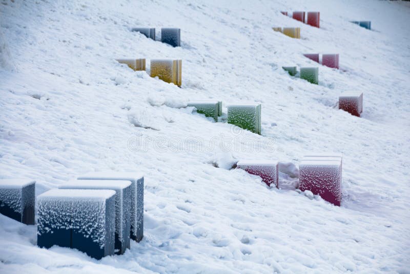Cubes in snow stock photo. Image of russia, hibernation - 63711732