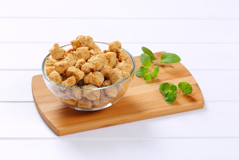 Cubes of soy meat stock photo. Image of full, background - 98279030
