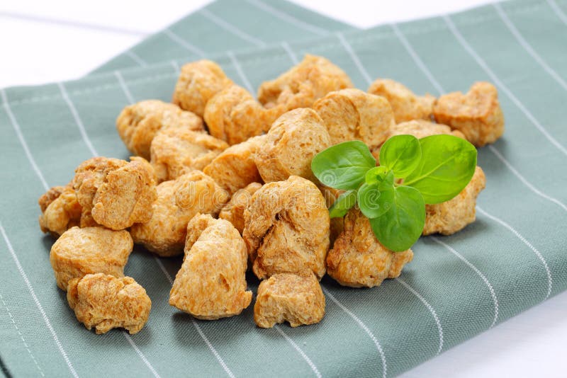 Cubes of soy meat stock photo. Image of crispy, diet - 98279654