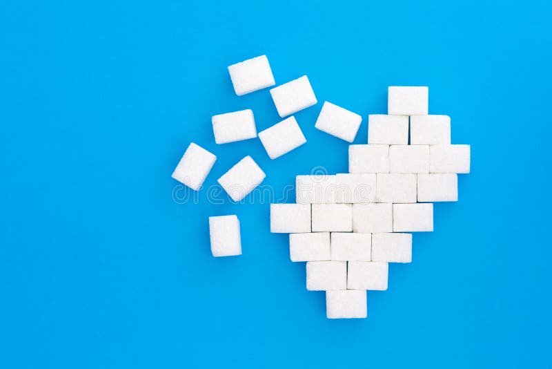Cubes of Sugar Shape of a Heart Stock Image - Image of cube ...