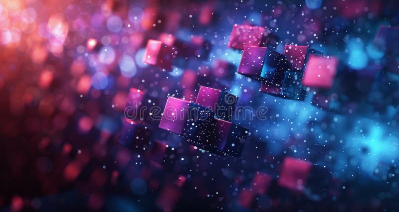 Cubes Suspended in Midair stock image. Image of abstract - 318136873