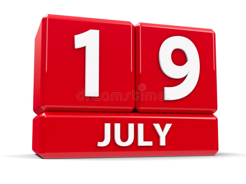 Cubes 19th July stock illustration. Illustration of organizer - 157286558