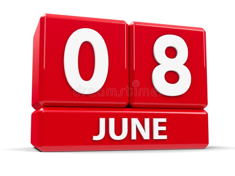 Cubes 8th June stock illustration. Illustration of icon - 149713756