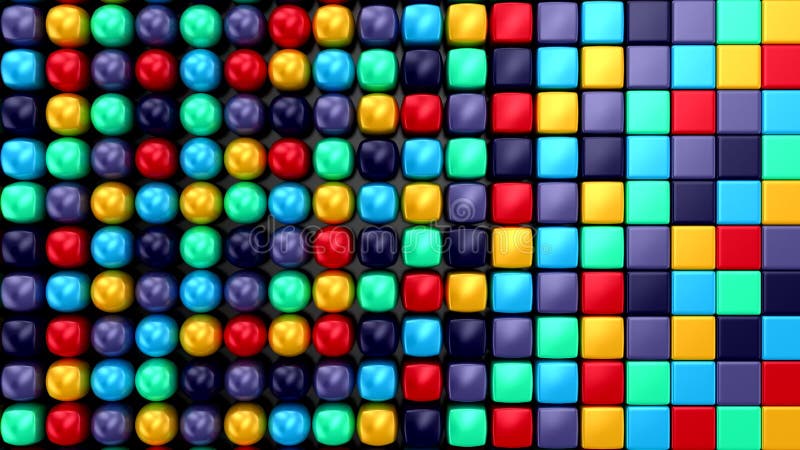 Cubes Transform into Spheres and Form a Wave Stock Footage - Video of ...