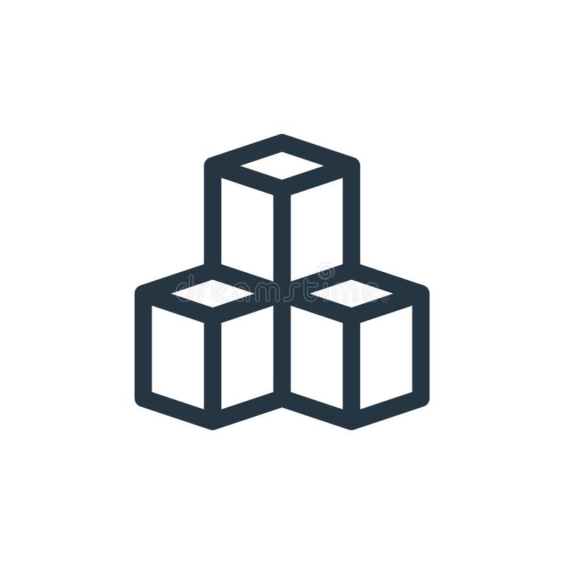 Cubes Vector Icon. Cubes Editable Stroke. Cubes Linear Symbol for Use ...