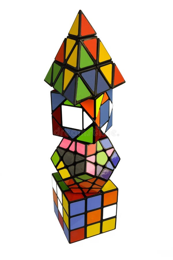 4 Cubes Vertically Stacked on Top of Each Other Editorial Photo - Image ...