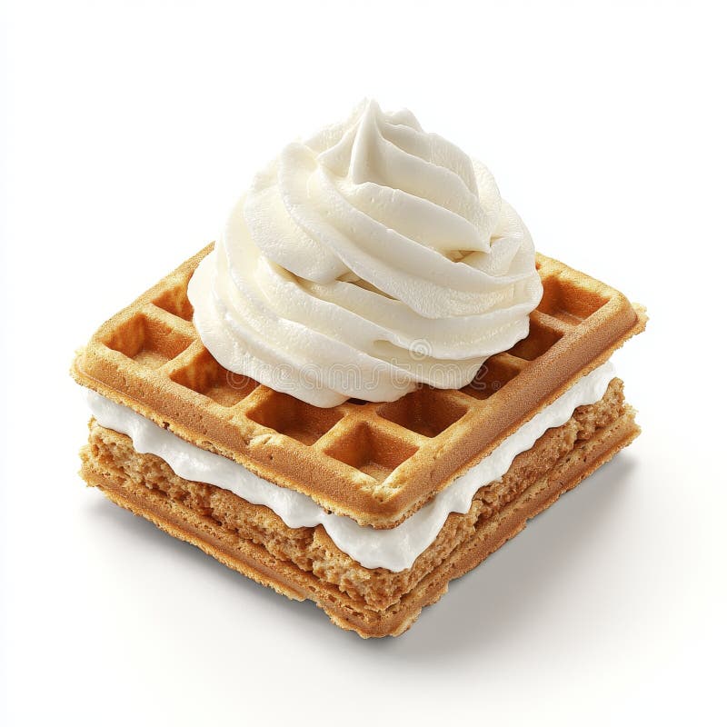 Cubes of Wafers with Milk Cream, Including a 3d Illustration with ...