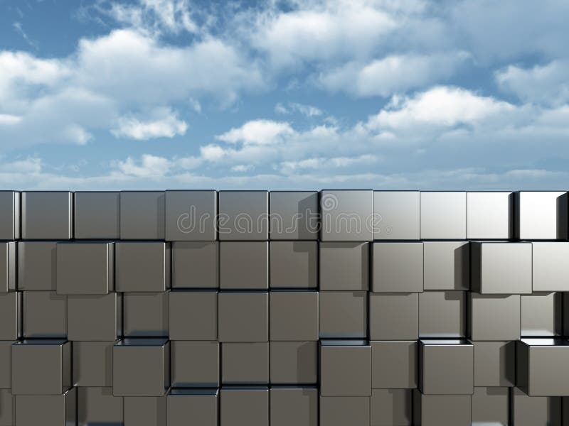 Cubes wall stock illustration. Illustration of form, block - 21777618