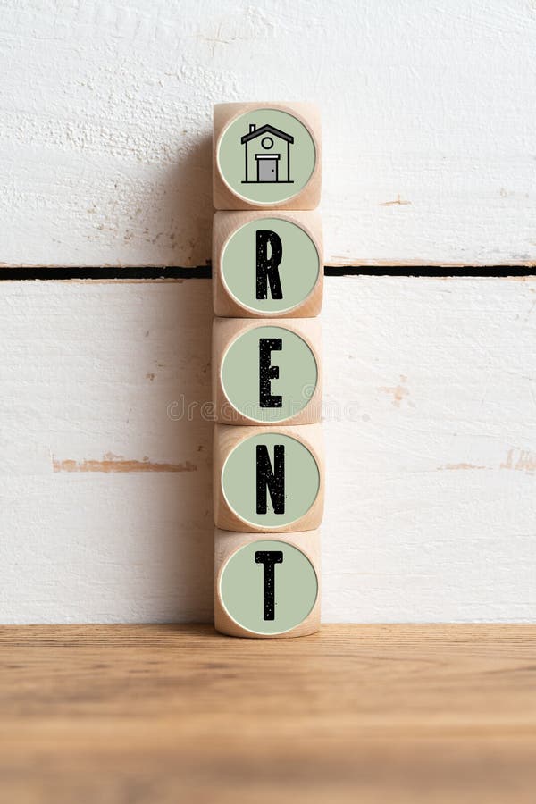 Word RENT Made of Wooden Letters on Red Background with Copy Space ...