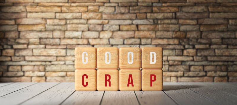 Cubes with the Words GOOD and in Front of a Brick Wall - 3D Rendered ...