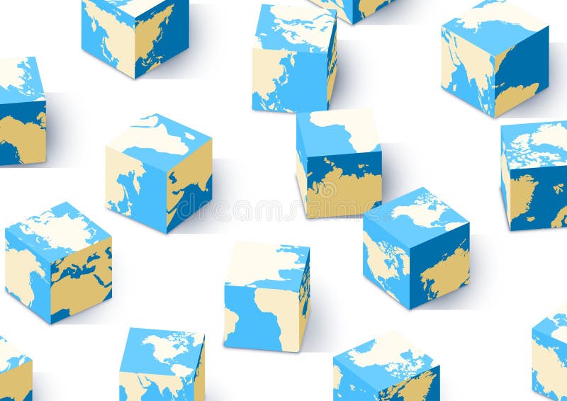 Concept Cube Map World Stock Illustrations – 914 Concept Cube Map World ...