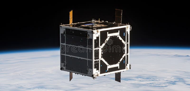 AI-Generated CubeSat in Orbit Stock Illustration - Illustration of digital, launch: 384370712