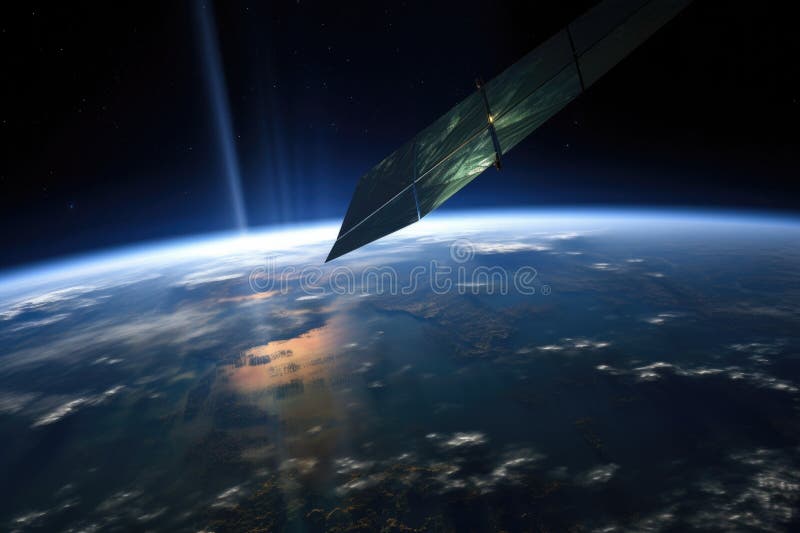 Cubesat with Solar Sail Deployed in Earth Orbit Stock Image - Image of ...