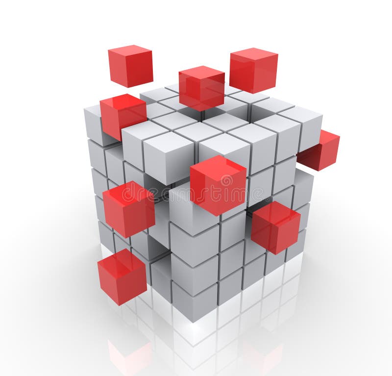 Cubi 3d illustrazione di stock. Illustrazione di fila - 18812534