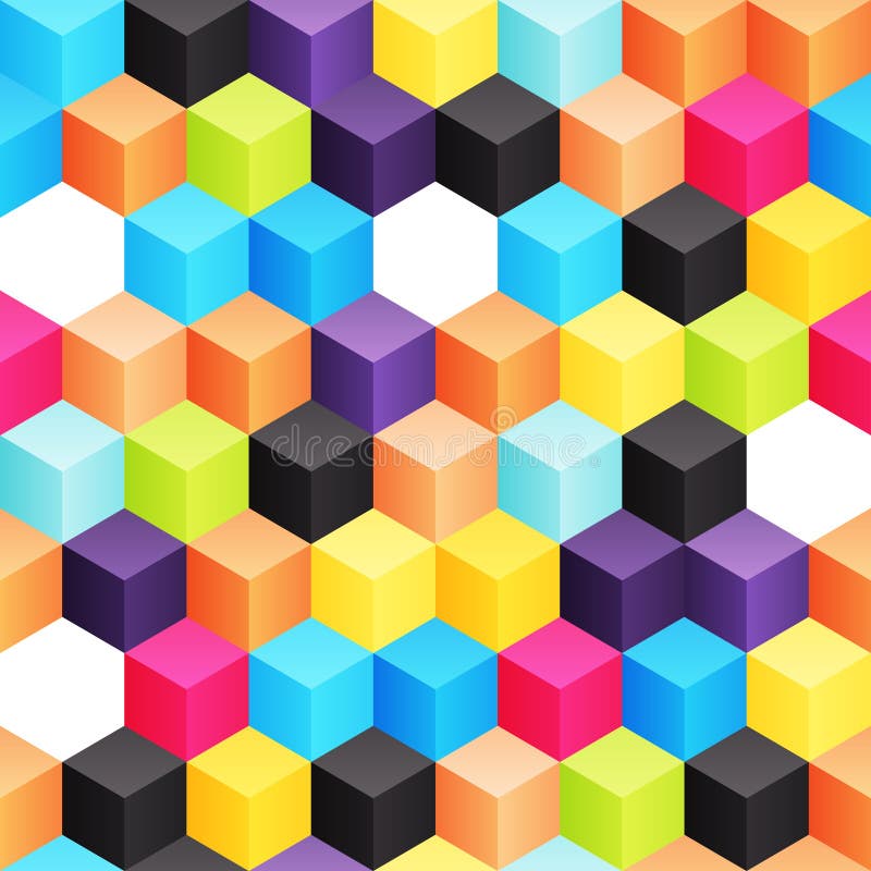 Composizione Geometrica Nei Cubi Di Illusione Di Concetto 3d ...
