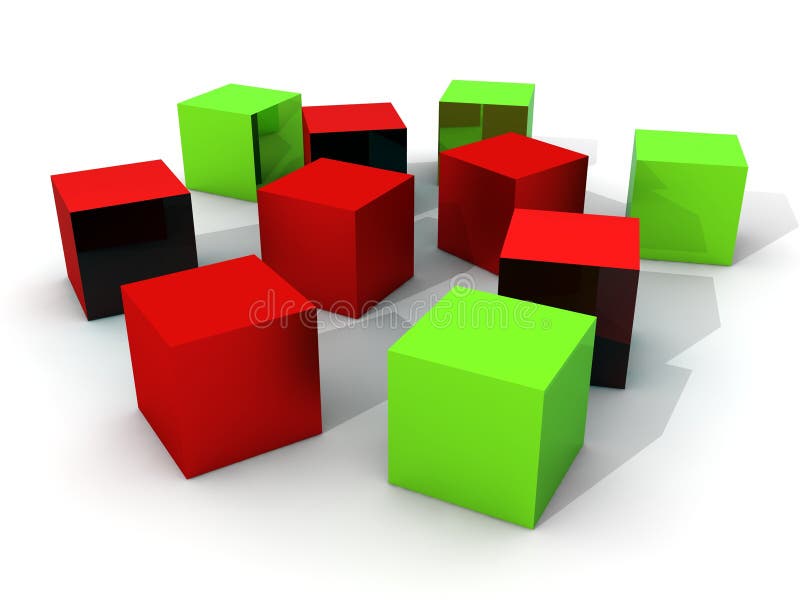 Cubi colorati illustrazione di stock. Illustrazione di geometria - 11968292