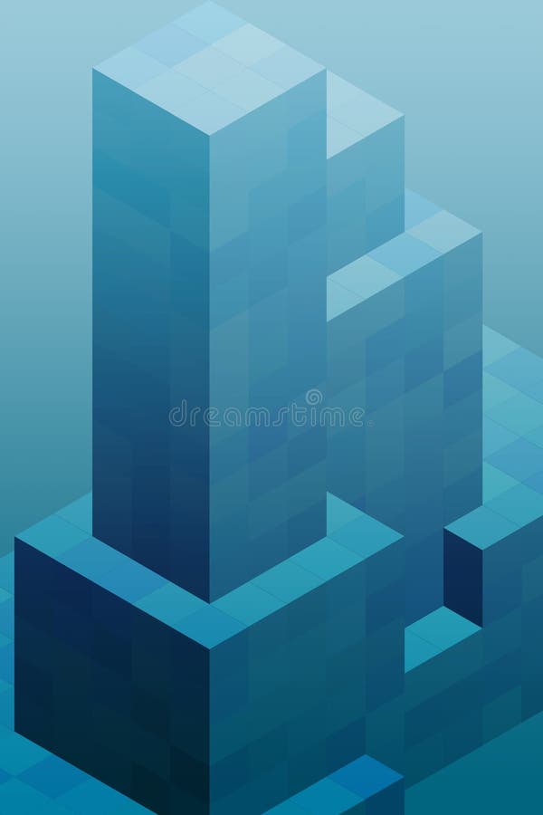 Cubic blocks stock illustration. Illustration of blocks - 7188075