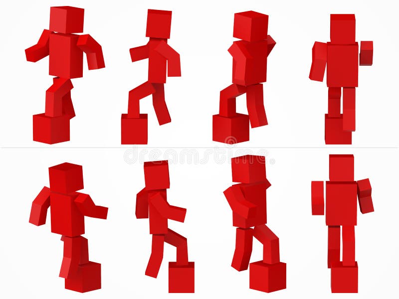 Cubic Character Showing Graphic Stock Illustration - Illustration of ...