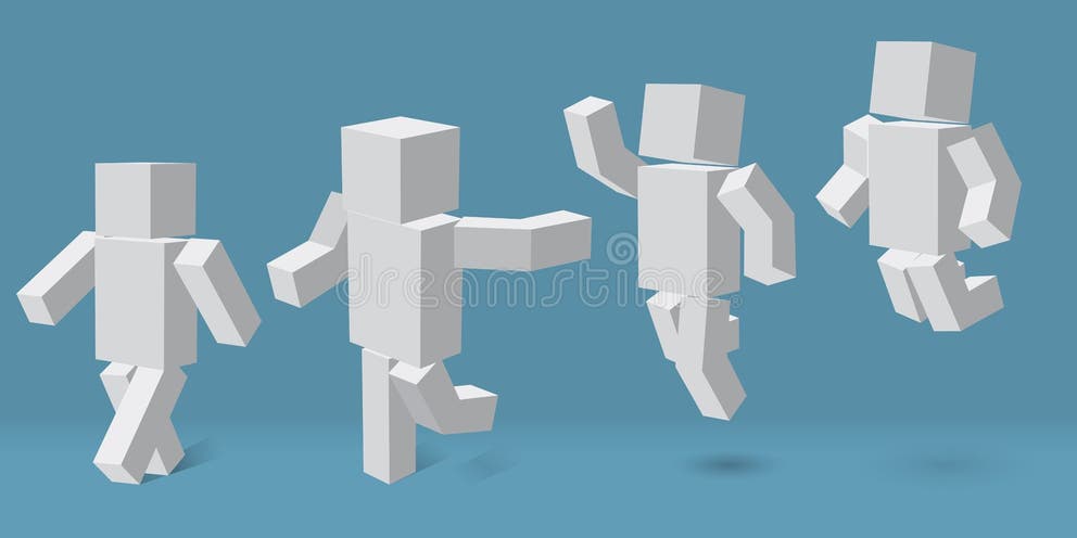 Cubic Game Character Stock Illustrations – 377 Cubic Game Character ...