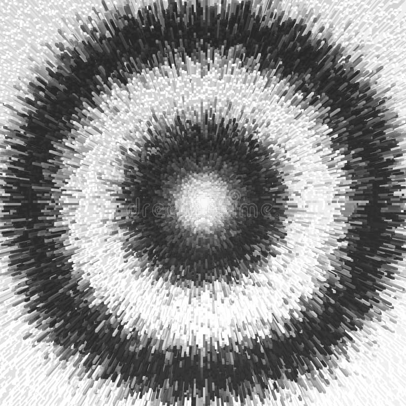 Cubic Circle Black and White Morphing Triangle Halftone Grid Gradient ...