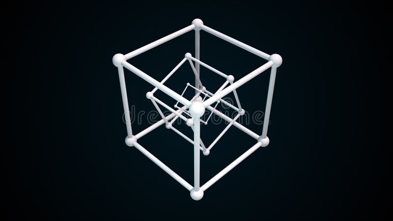 Crystal Lattice of NaCl Rotates on Green Chroma Key. Sodium Chloride ...