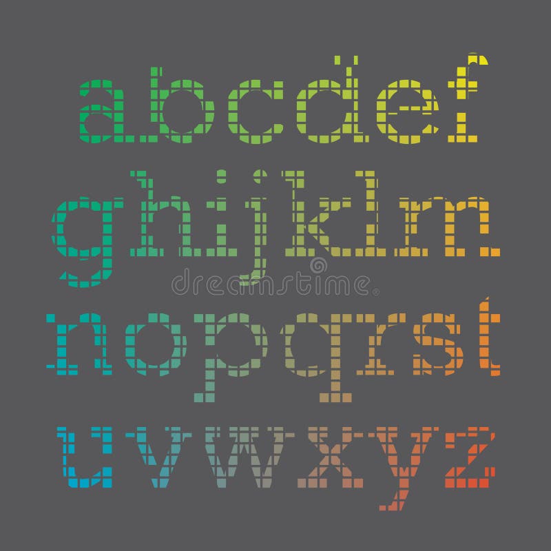 Cubic Font stock vector. Illustration of point, type - 24756310