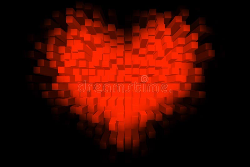 Cubic Heart stock illustration. Illustration of heart - 10986575