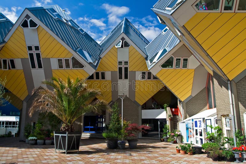Cubic houses in Rotterdam stock image. Image of exterior - 10863445