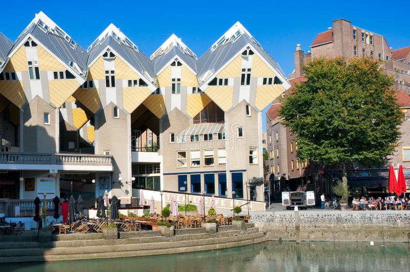 Cubic Houses at Rotterdam - Netherlands Stock Photo - Image of ...