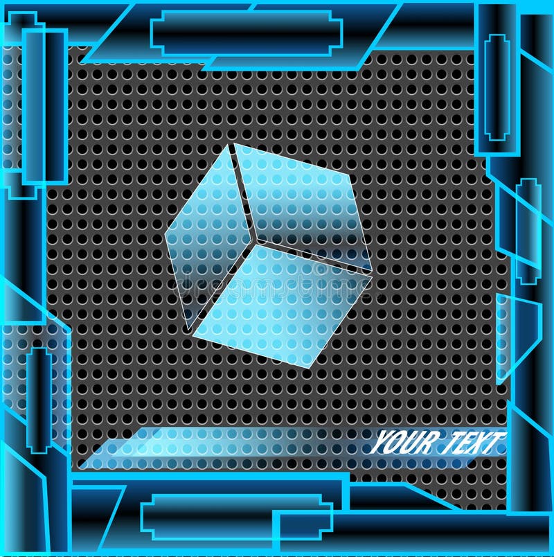 Cubic Light Blue Abstract Technology Stock Vector - Illustration of ...