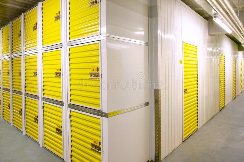 Cubic Meter Storage Units and Large Storage Units Stock Photo - Image ...