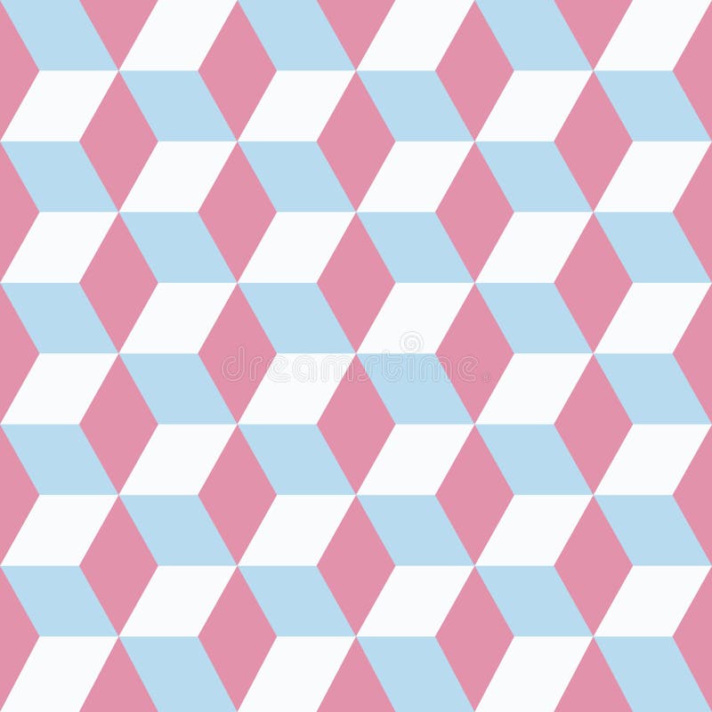 Seamless Pattern Of Colored Cubes Endless Multicolored Cubic Background Stock Vector