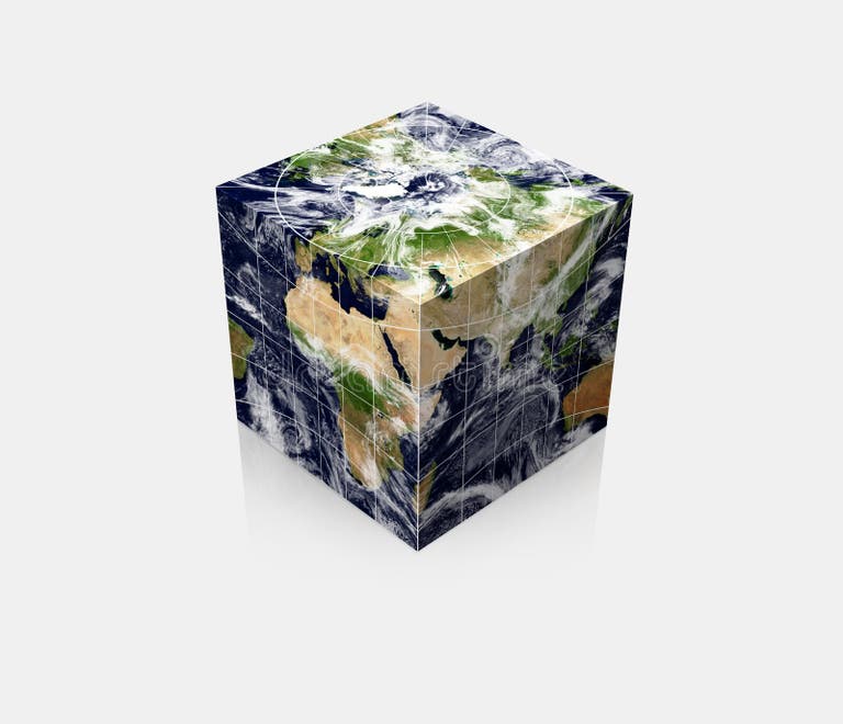 Cube Earth Globe Planet Stock Illustrations – 790 Cube Earth Globe ...