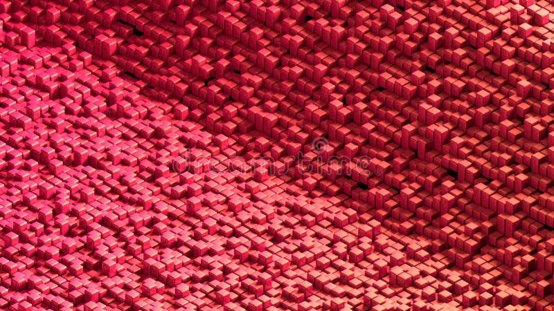 Cubic Red Purple Pixel Animated Low Poly Background Stock Footage ...