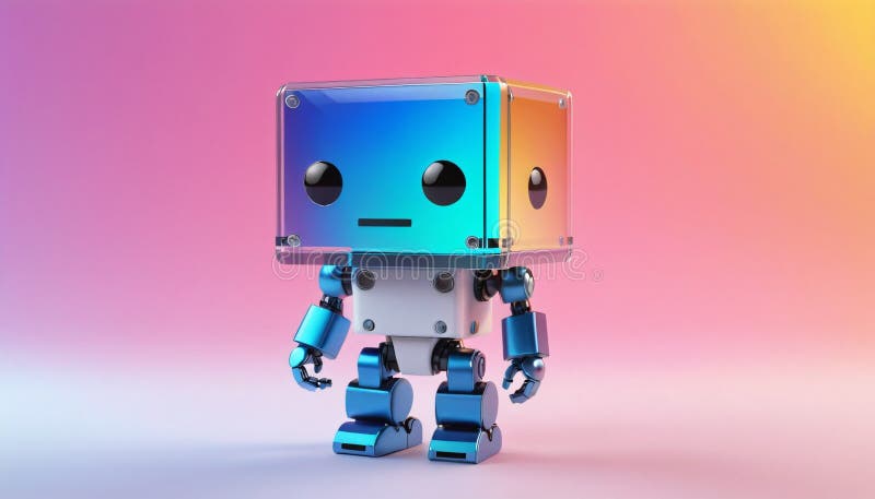 Cubic Robot Blind Box, 3D Cartoon Design, Translucent PVC, Pop Art ...