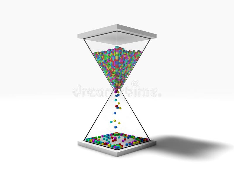 Cubic sand clock stock illustration. Illustration of geometry - 33497898