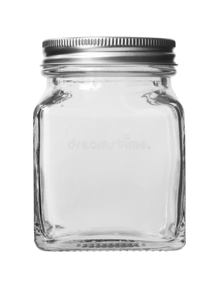 Cubic Shape Canister Isolated on White Background Clipping Path Stock ...