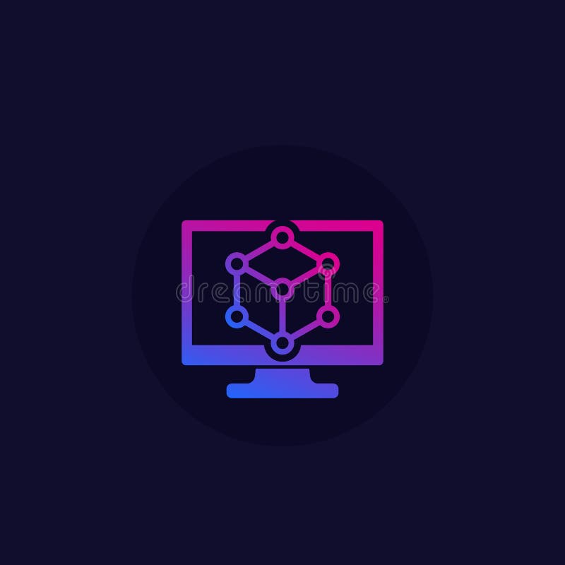 Cubic Structure with White Spheres Connected by Blue Light Connections ...