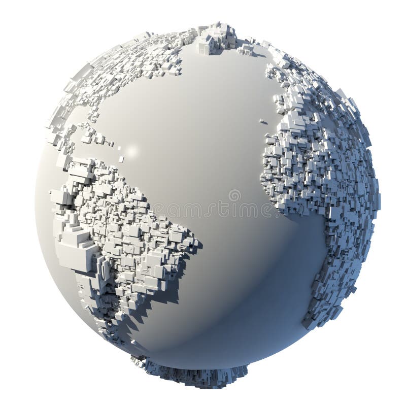 Cubic Globe Earth Cube Square Stock Illustration - Illustration of ...
