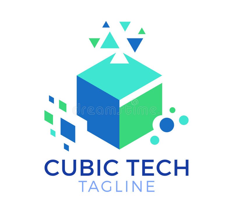 Cubic Tech Logo Template Design Stock Vector - Illustration of tech ...