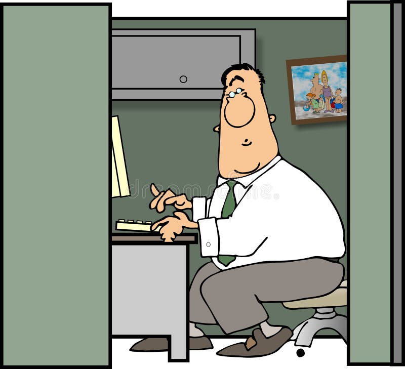 Cartoon Cubicle Oifig