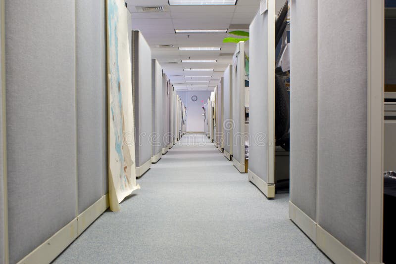 Cubicles in Office Space stock photo. Image of desk, late - 10708230