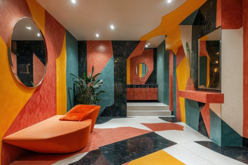 Cubism-inspired Interior Merges Angular Shapes and Fragmented Elements ...