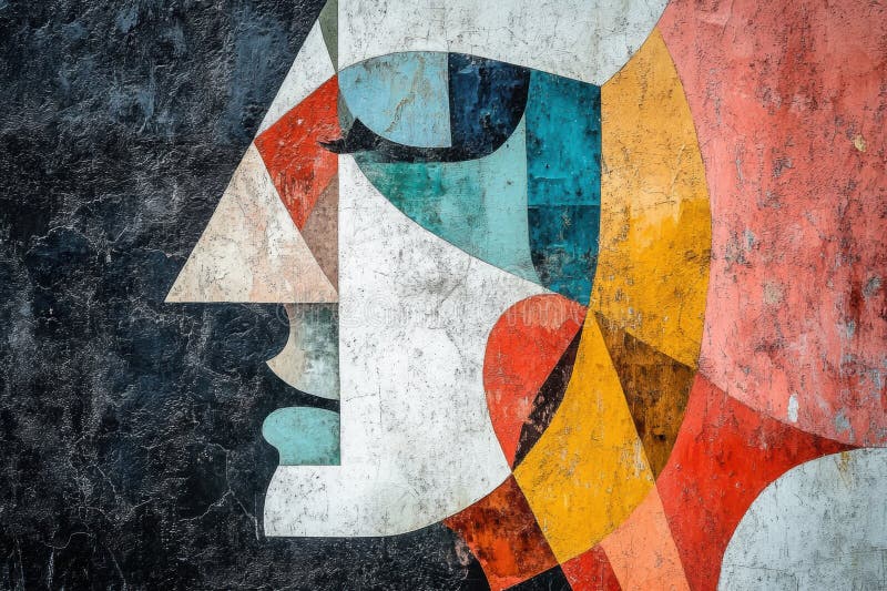 In a Cubist Design Concept Banner, Blend Art and Innovation by Mixing ...