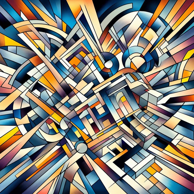 Cubist Drawing a Modern and Abstract Drawing Inspired by TheC Stock ...