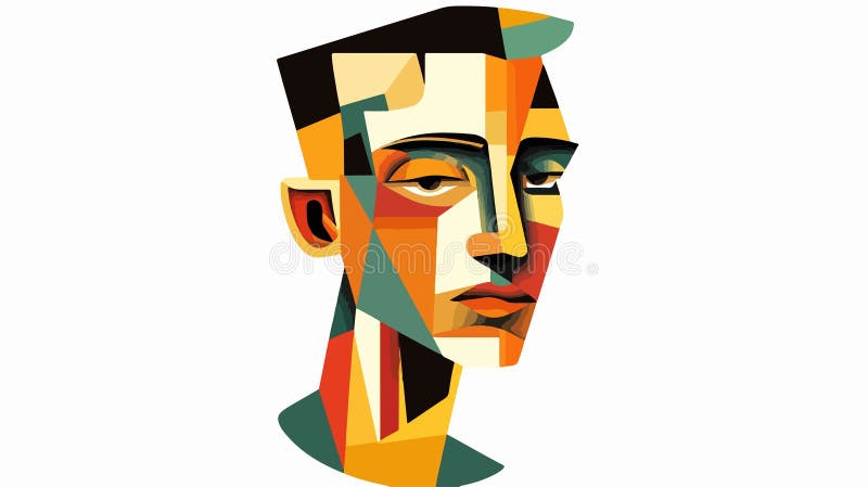 Cubist Head Vector Art Illustration for Creative Projects Stock Vector ...