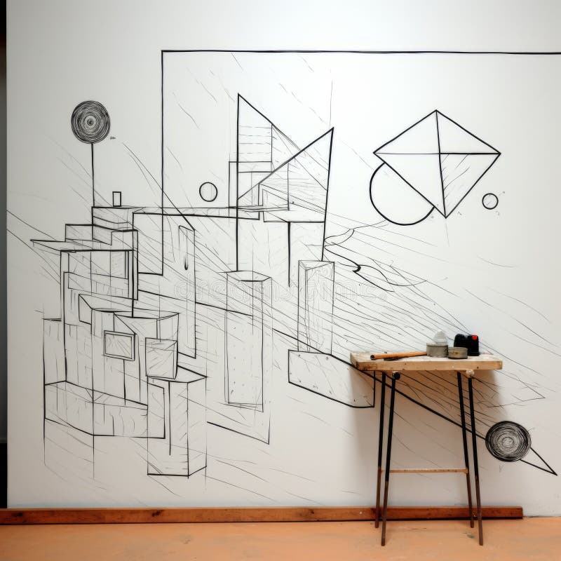 Cubist-inspired Interactive Installation Art with Meticulous Line Work ...