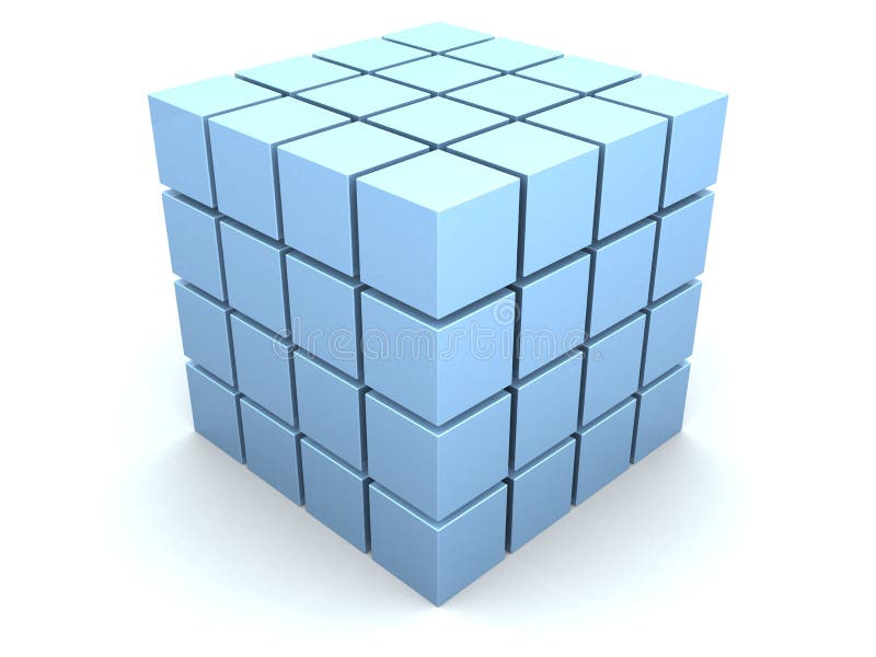 Cubo 3d stock de ilustración. Ilustración de cubos, fila - 3073106
