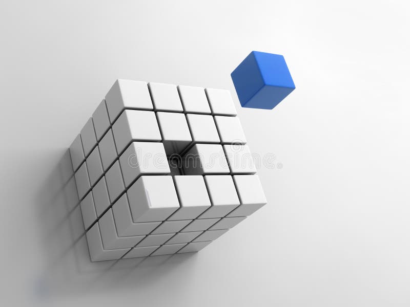 Cubo azul stock de ilustración. Ilustración de diferente - 47182476