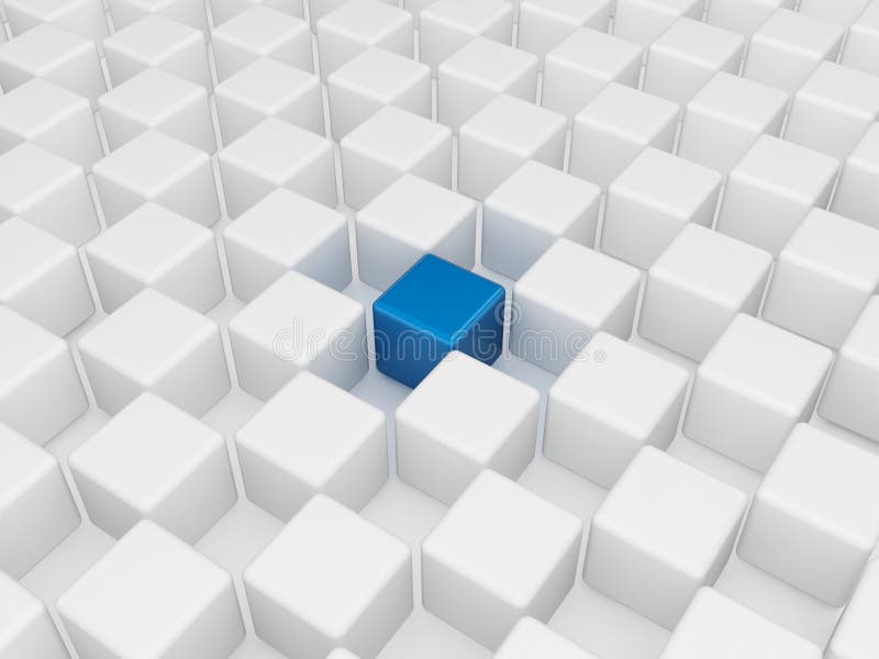 Cubo azul diferente imagem de stock. Imagem de pista - 14195159